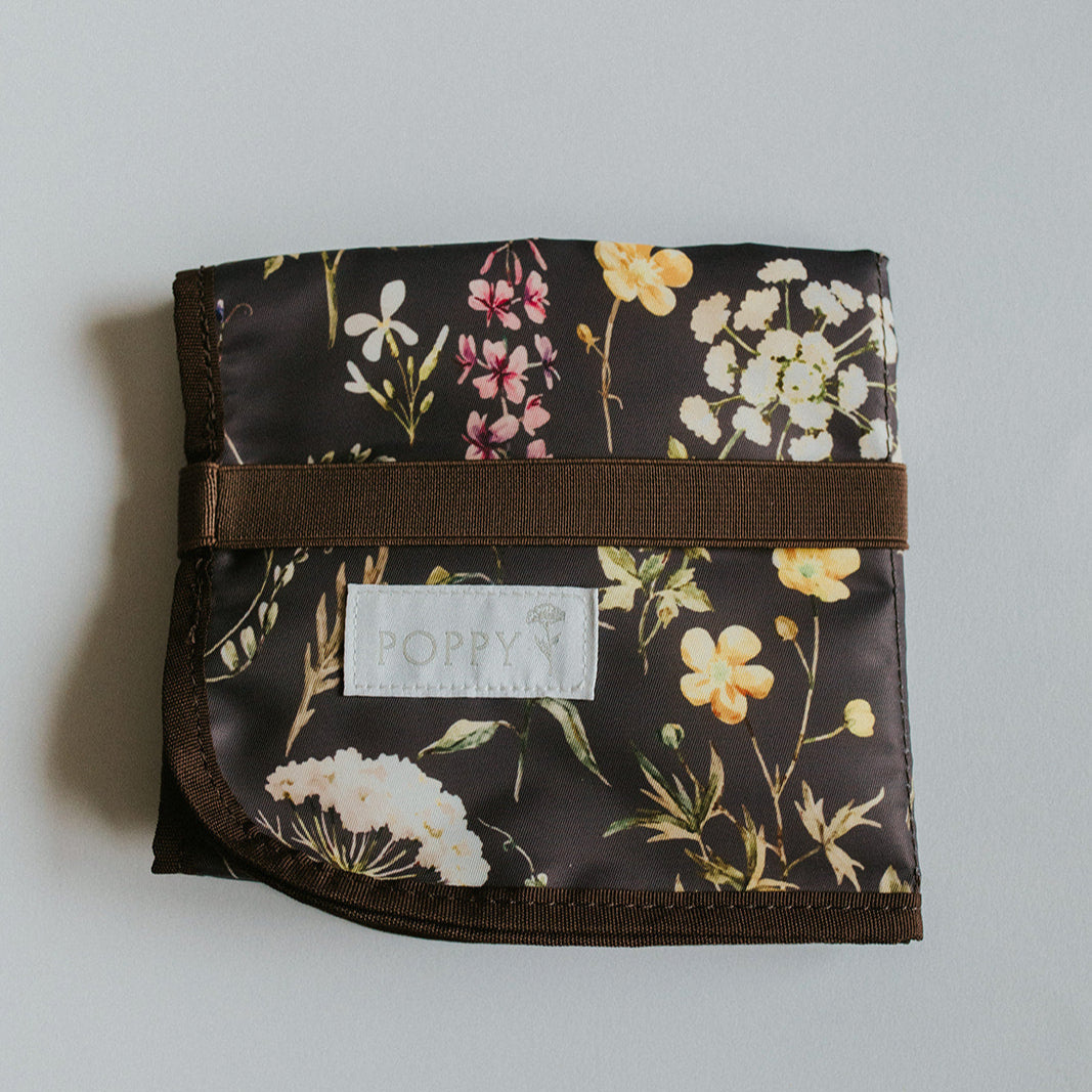 Wipe-clean changing mat (Black Botanical)